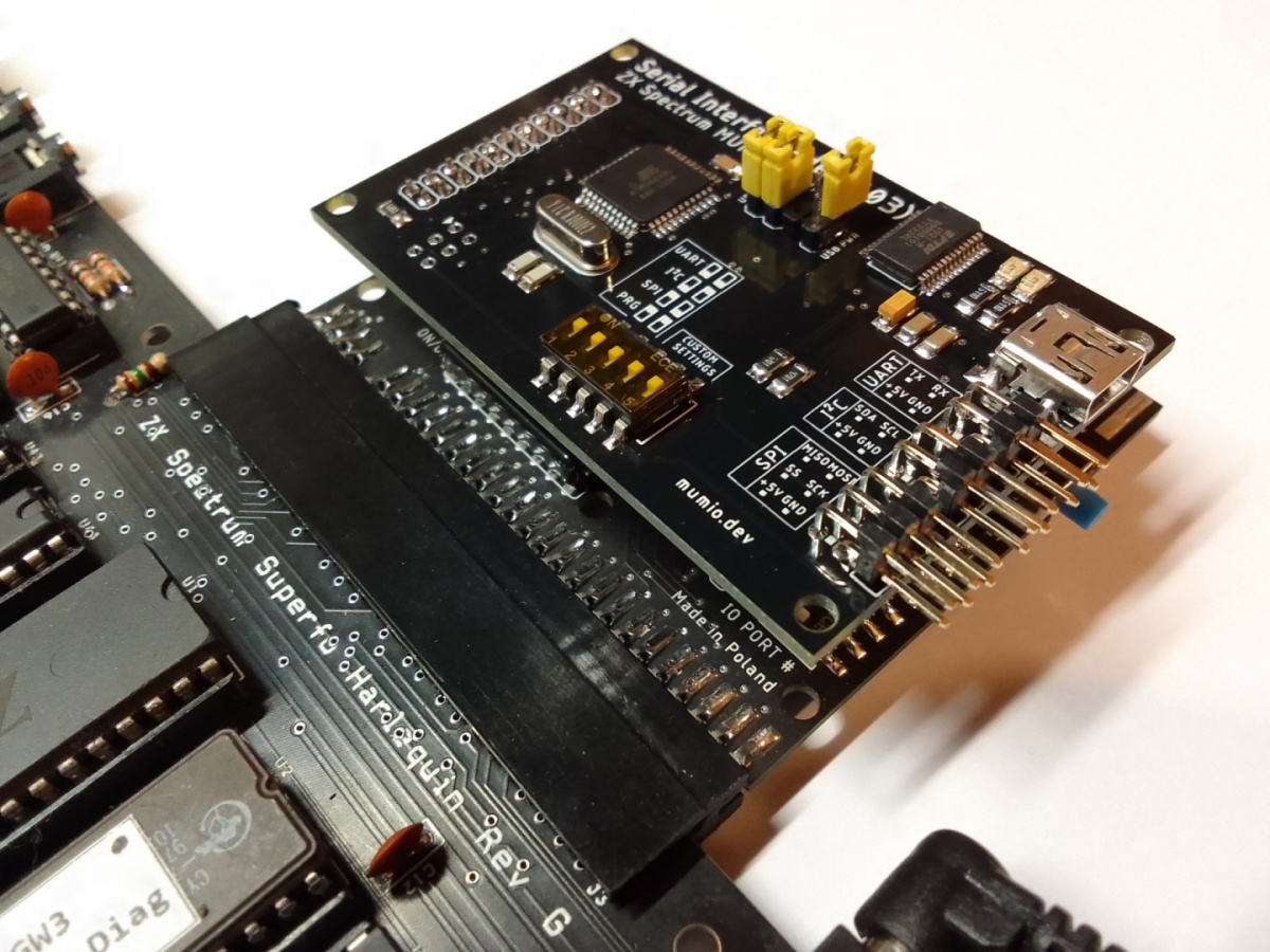 Karta interfejsu szeregowego (GPIO, USB, UART, I2C) - MUMIO dev. #03 > MUMIO - ZX Spectrum devices